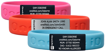 Personal ID bands, Medical ID Bracelets, Sports ID and Emergency ID ...